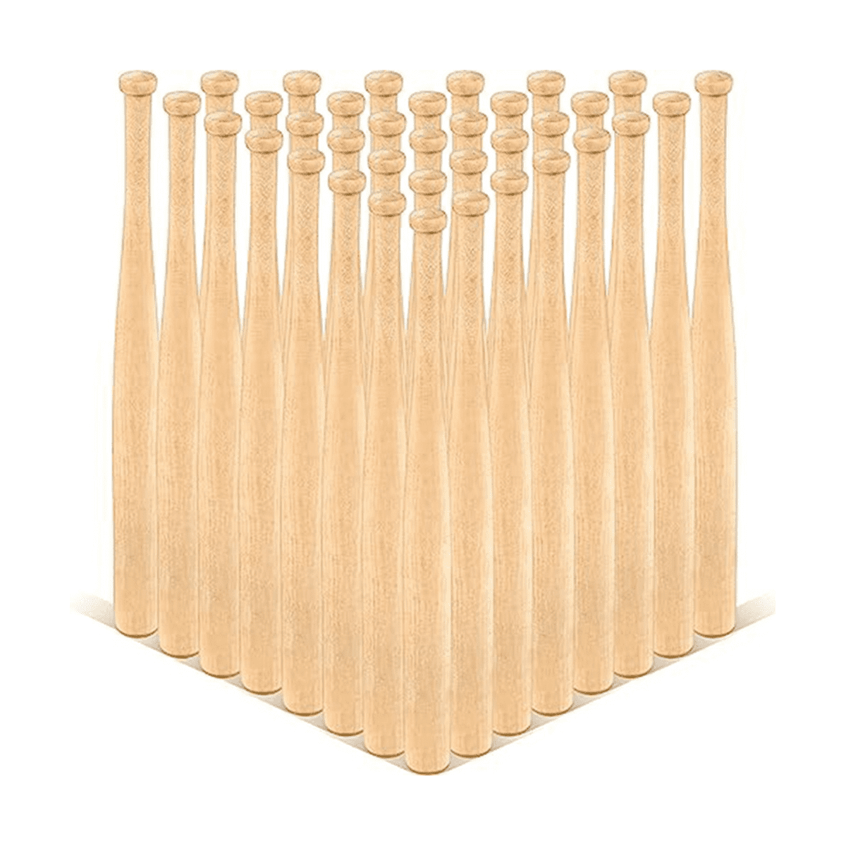 36 Pieces Mini Baseball Bat 7 Inch Unfinished Small Wooden Bats ...