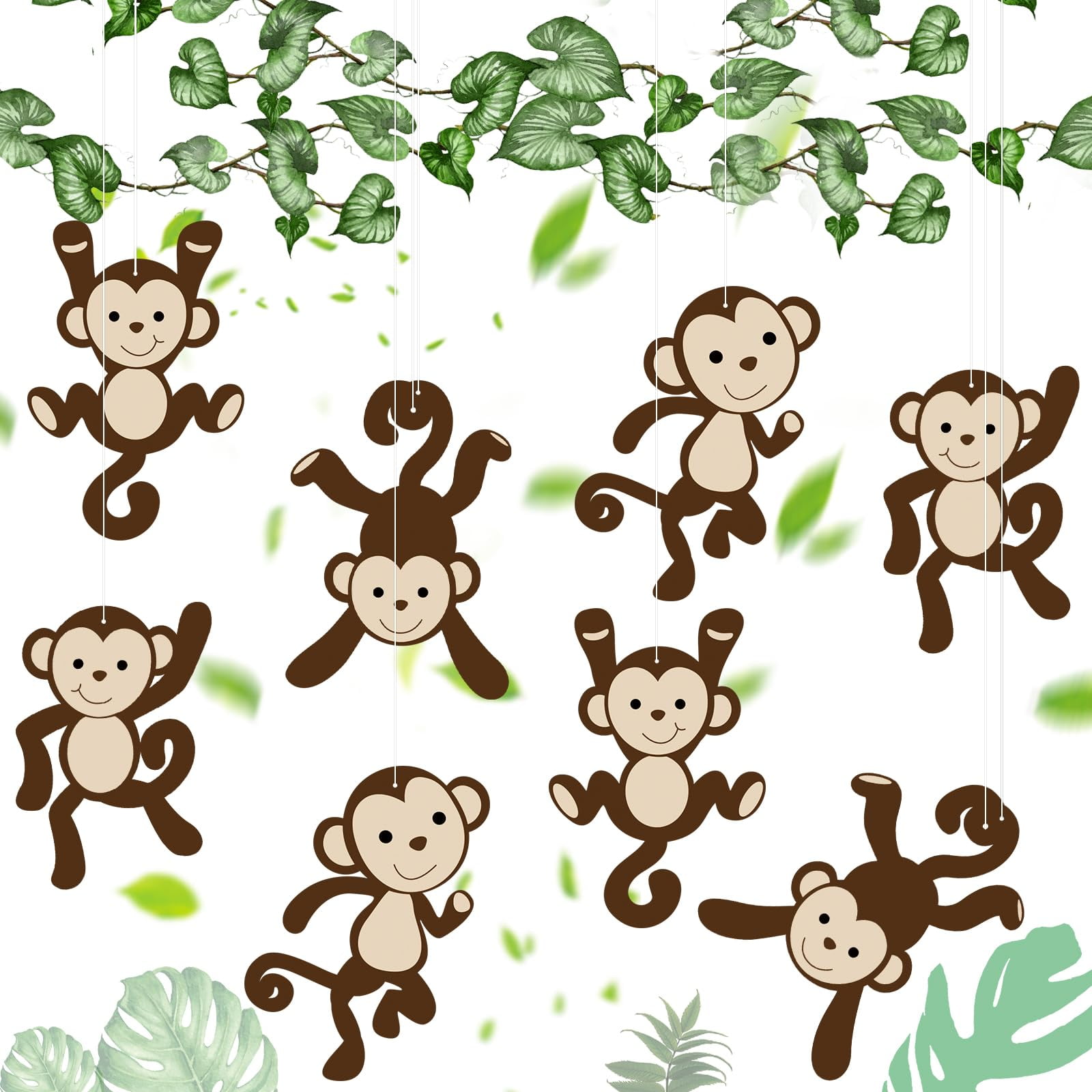 36 Pieces Monkey Cutouts Jungle Party FST1 Decorations Monkeys Theme ...