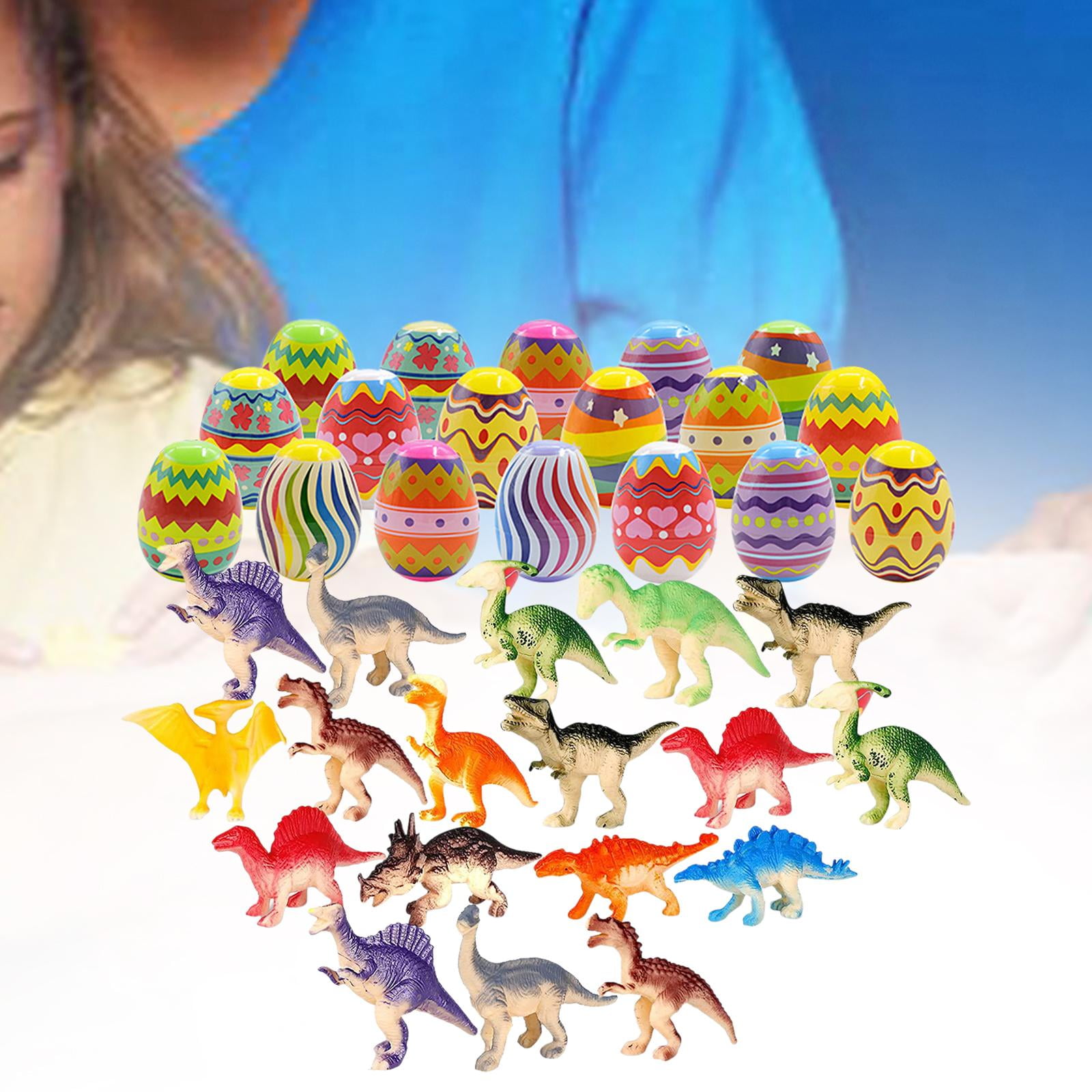 36 Pieces Prefilled Easter Eggs with Dinosaur,Basket Stuffers Party ...