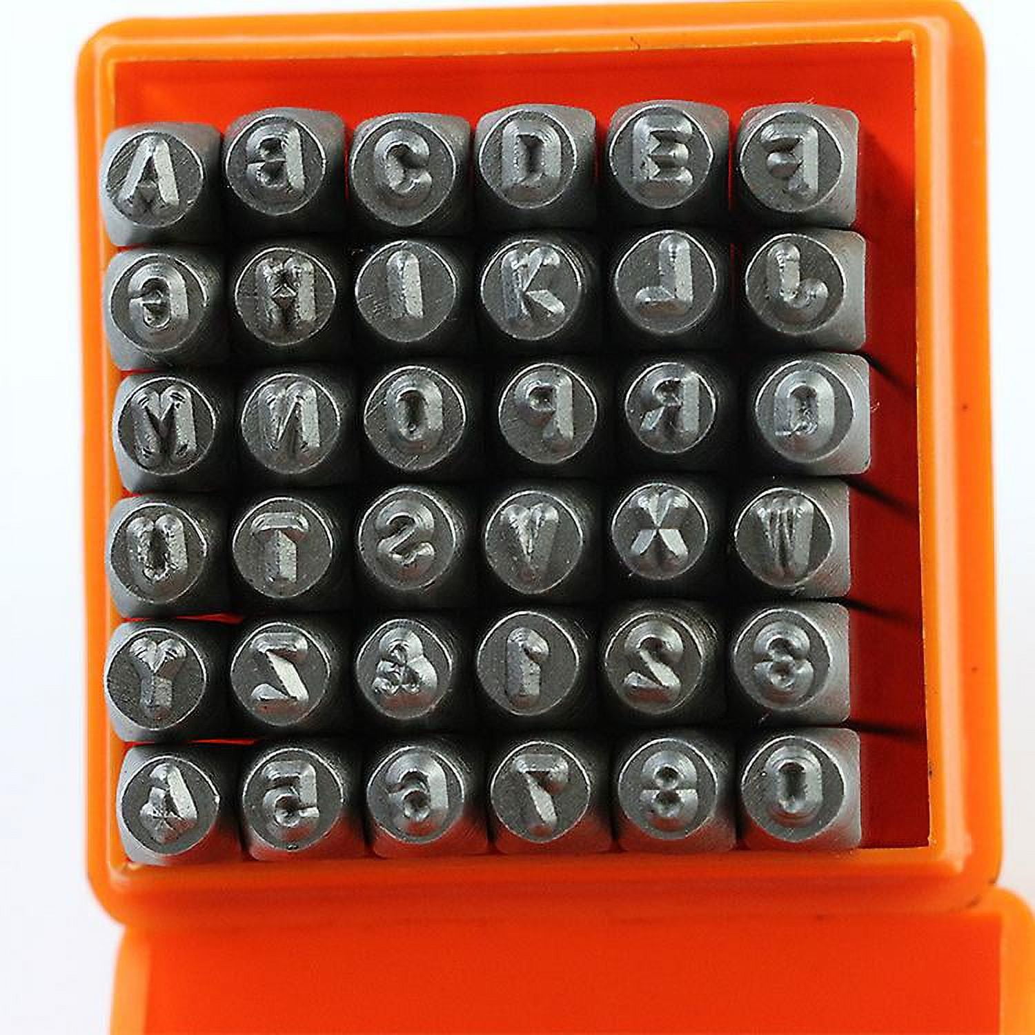 36 Pieces Punch Letters and Numbers, 3mm Metal Letter Punch, A-Z and 0 ...