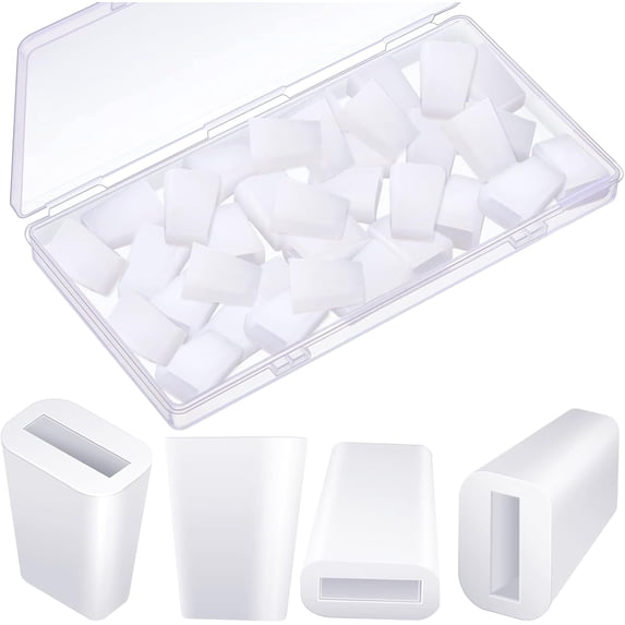 36 Pieces Rubber Feet for Sink Grid Replacement Sink Rack White Rubber ...