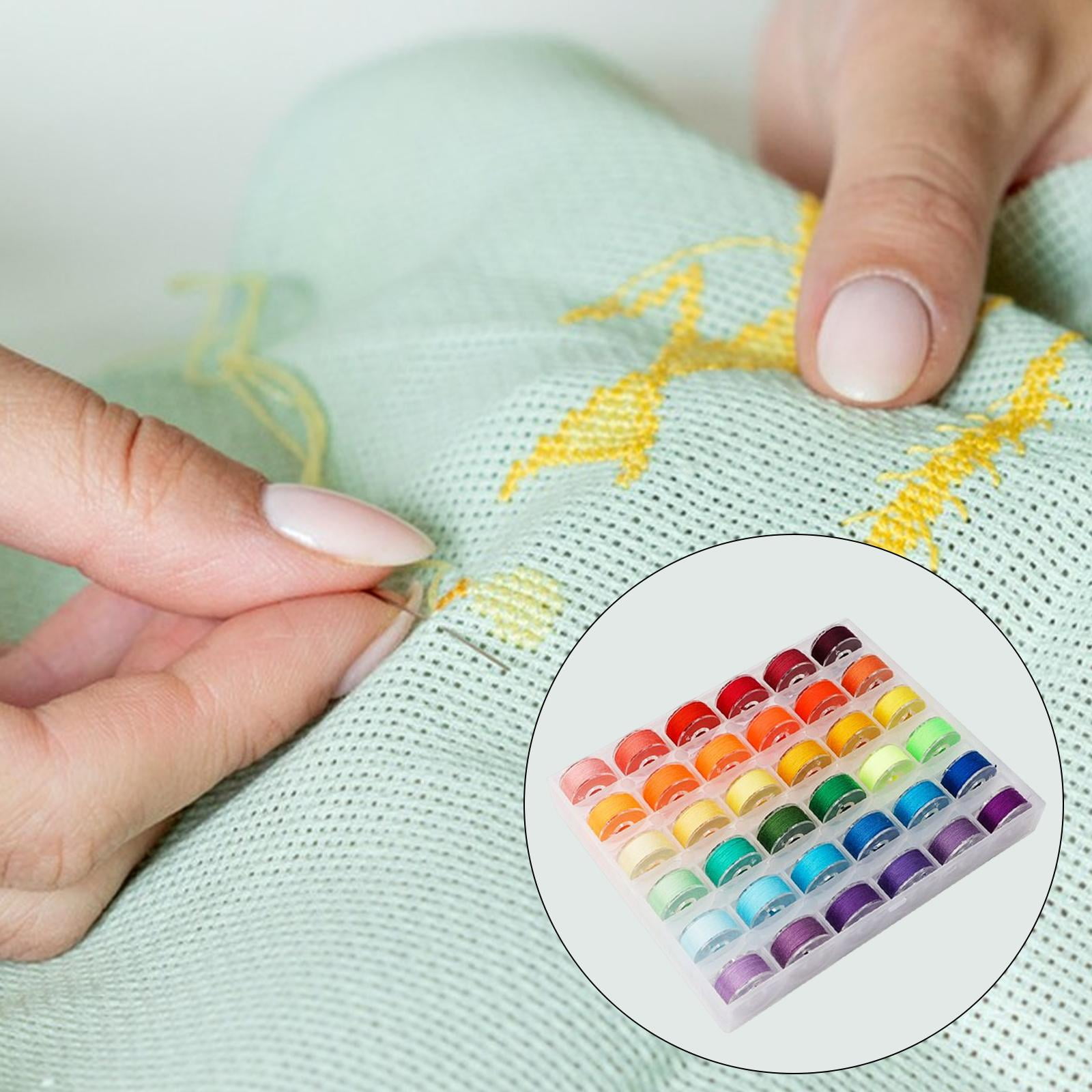 36 Pieces Sewing Thread Pre Wound Bobbins Household Sewing Machine ...