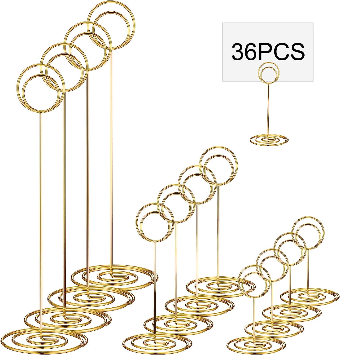36 Pieces Table Number Holders 3 Size Place Card Holder Name Numbers ...