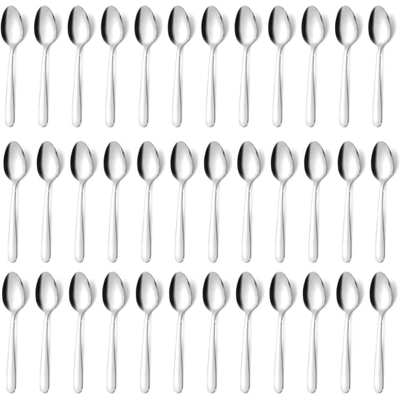 36 Pieces Teas Set, 6.2 Inches Stainless Steel Teas Silverware, Small s ...