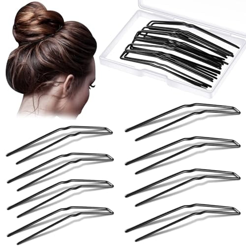 36 Pieces U Shaped Hairpins Ballet Buns Bobby Pins Hair Styling Metal ...
