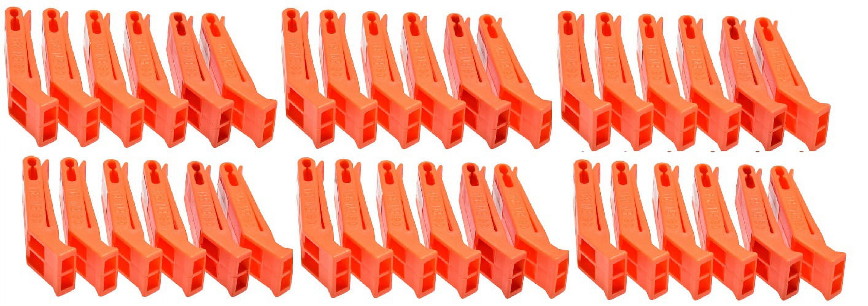 (36) Plastic Floating Whistles Orange Boats Emergency Survival Clip-on ...
