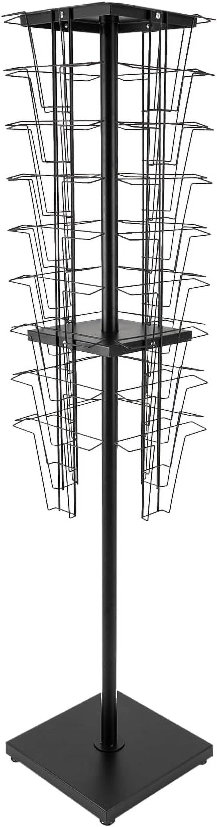 36 Pocket Rotating Magazine Rack, 63Inch Book Brochure Display Stand ...