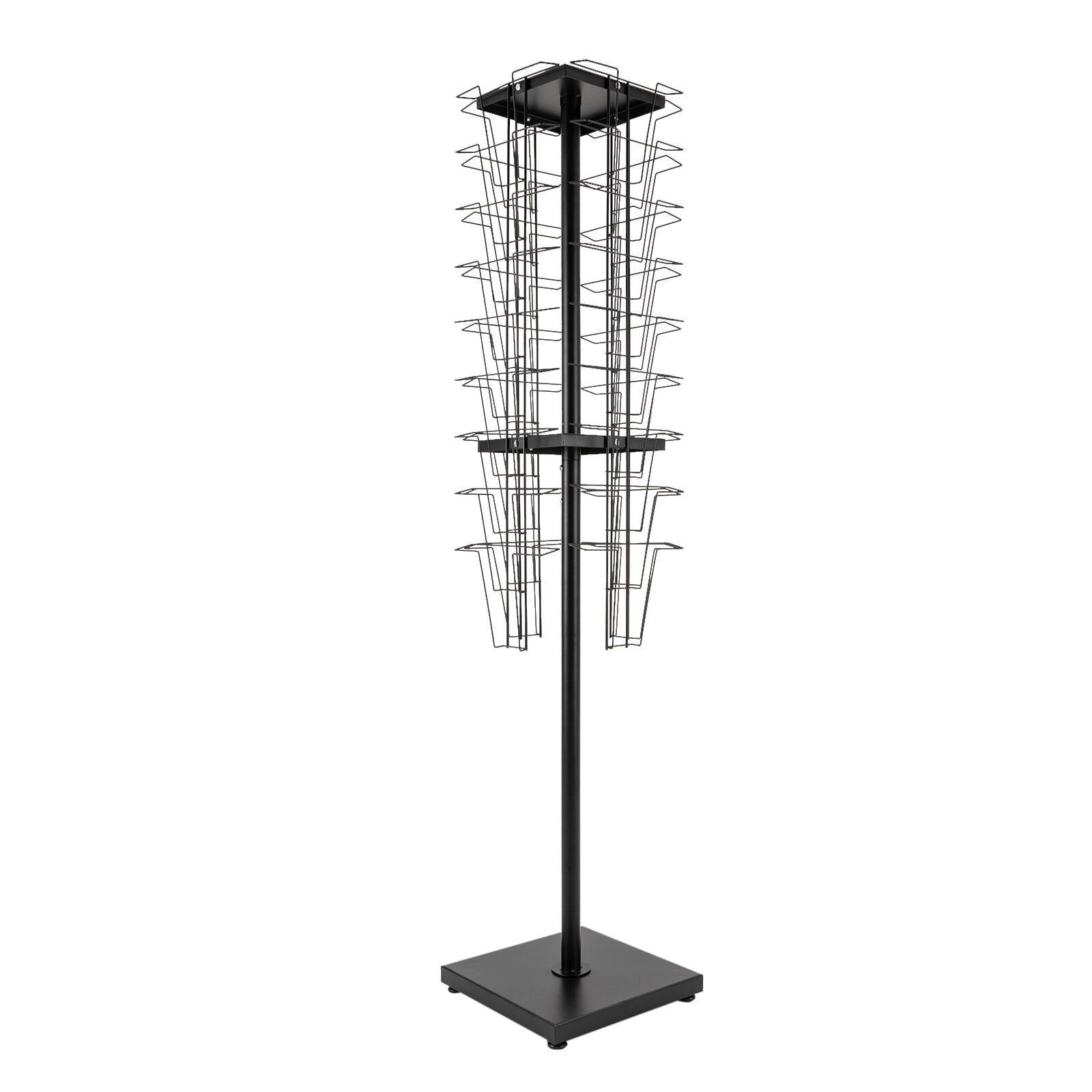 36 Pocket Rotating Wire Magazine Rack Book Brochure Display Stand ...