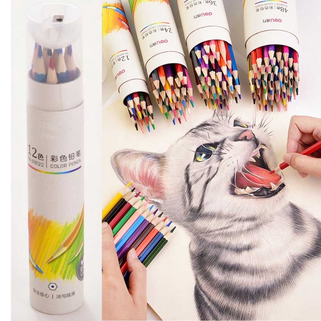 36 Premium Colored Pencils Set with Sharpener, Vibrant Colors for ...