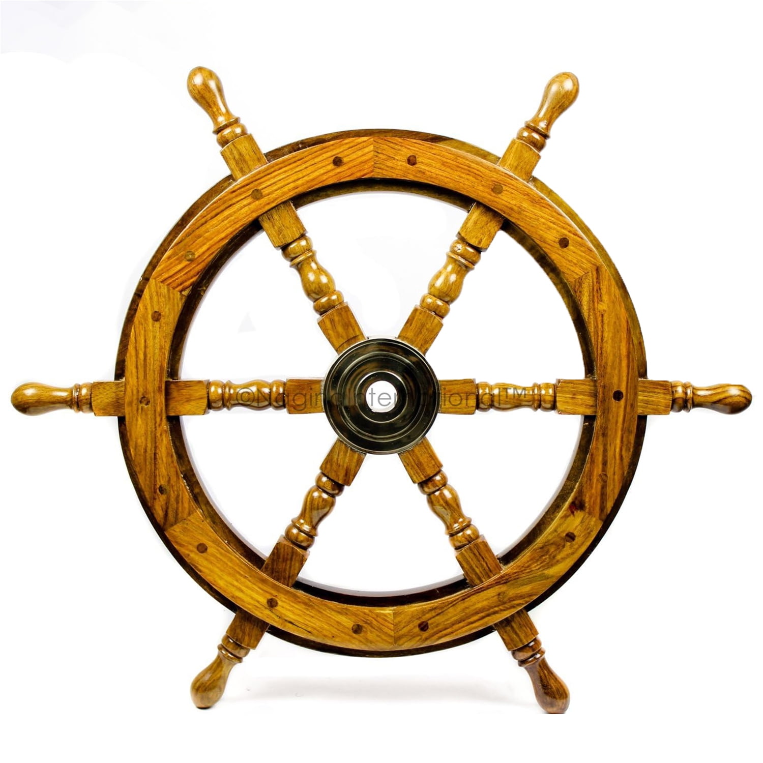36" Premium Rosewood Crafted Nautical Maritime Ship Wheel | Pirate's ...