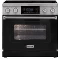 36" Professional Electric Range with Smart Tilt Touch Control Panel, 6. ...
