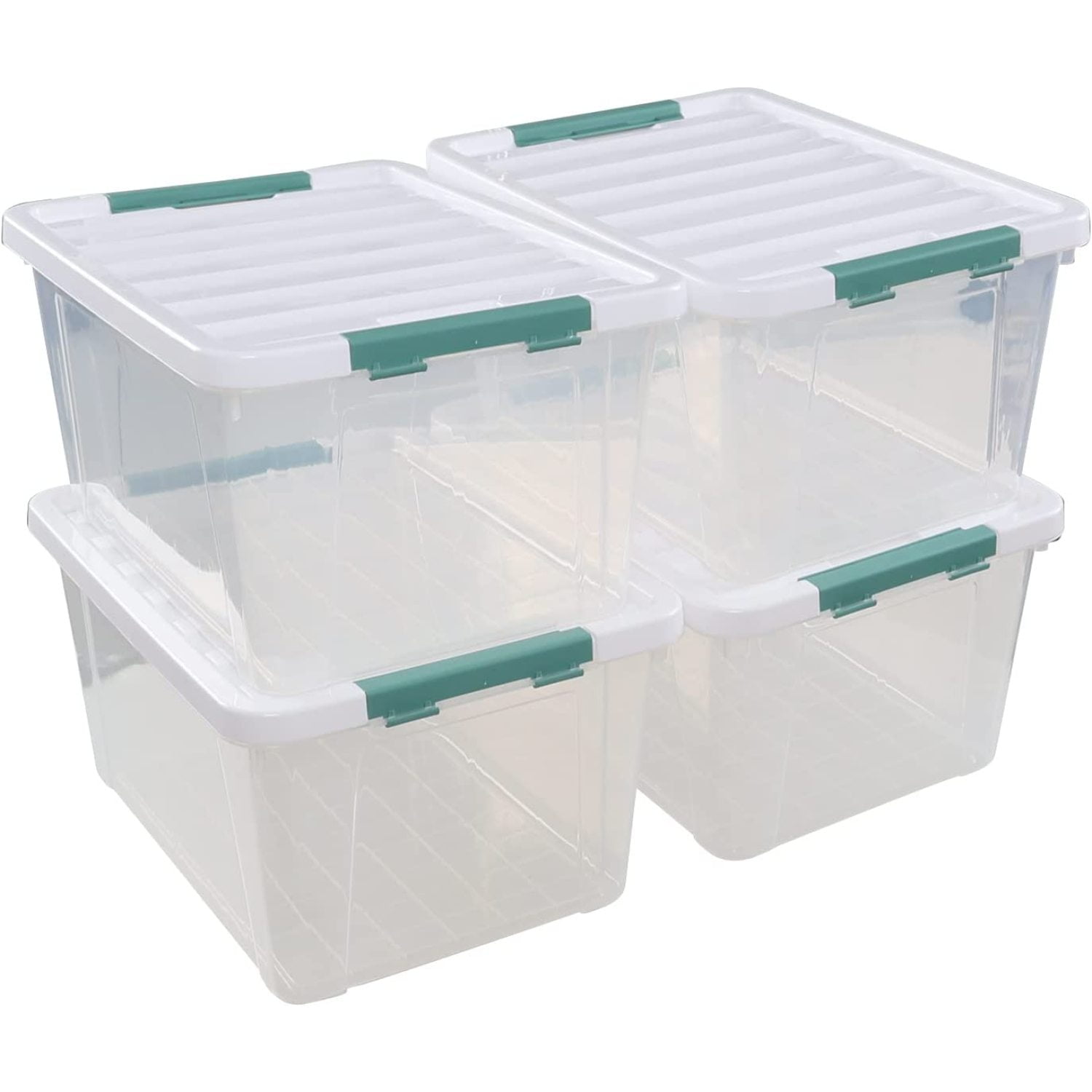 36 Quart Large Storage Box, Clear Plastic Box, 4-Pack - Walmart.com