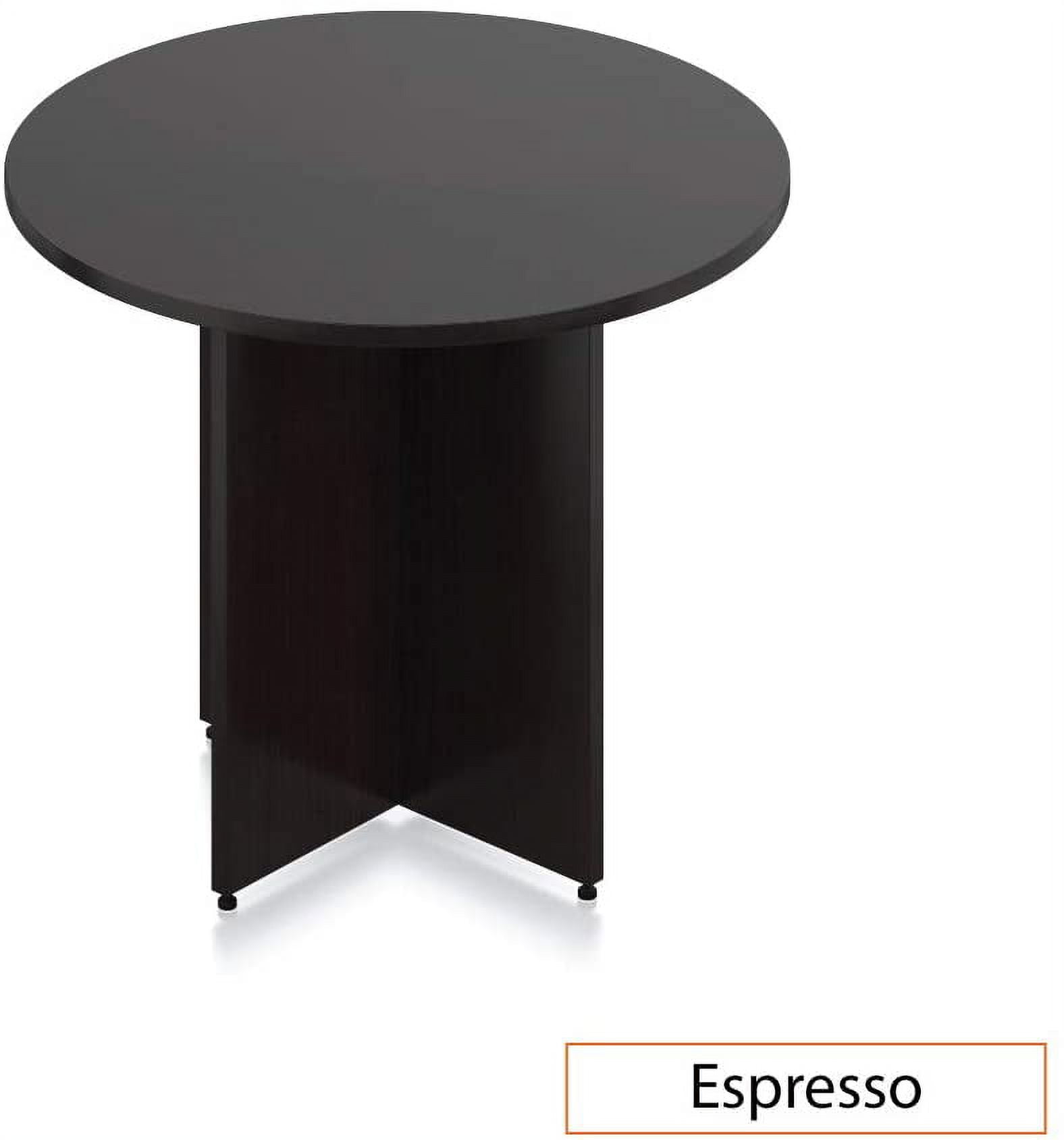 36”R Round Conference Table Chair Set (36W X 36D X 29.5H) for Office ...