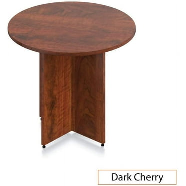 Tribesigns 47-Inch Round Conference Table, Rustic Small Meeting Table ...