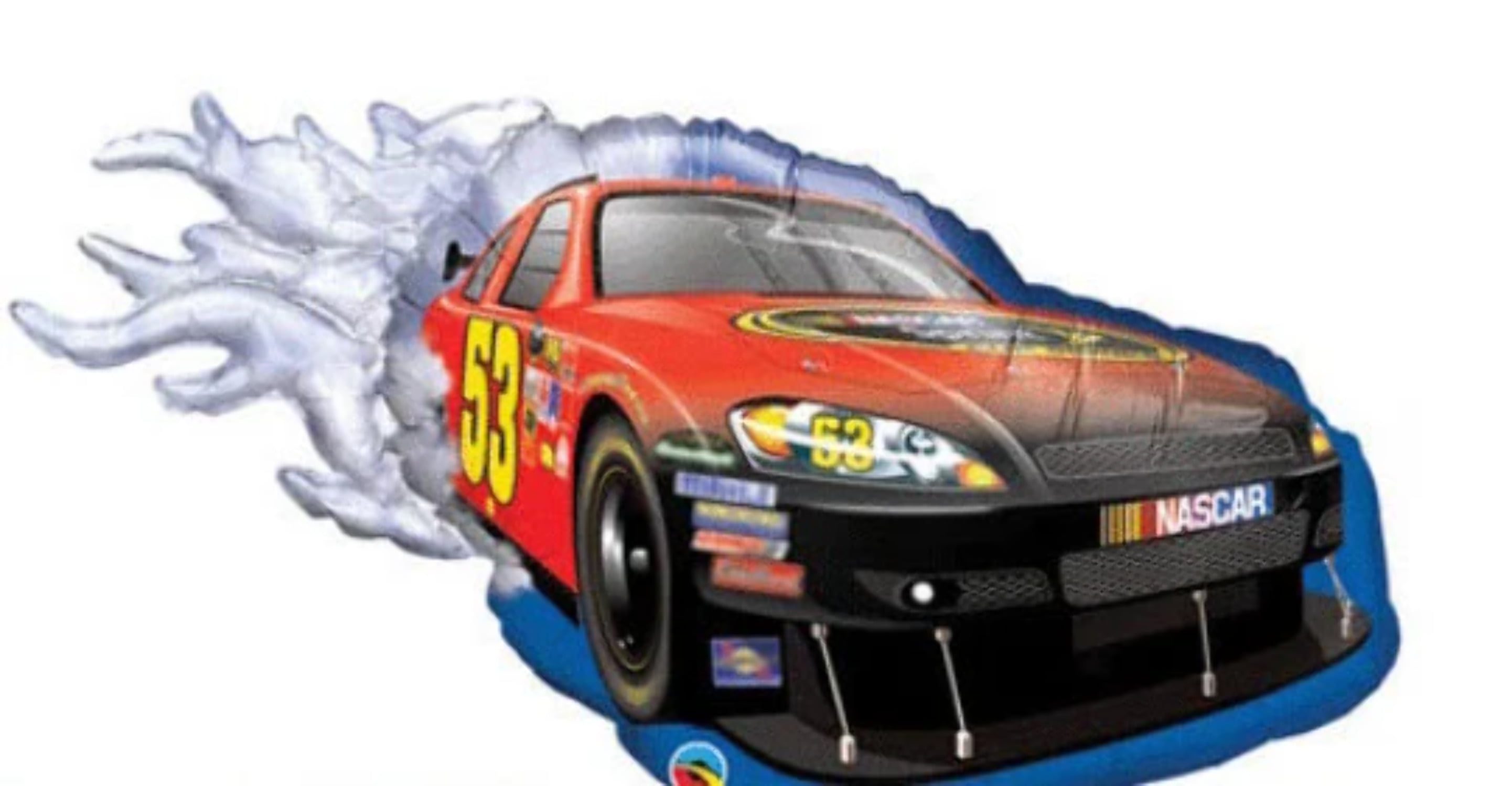 36" RED NASCAR VEHICLE Balloon Large Shape Foil Mylar Balloon Party ...