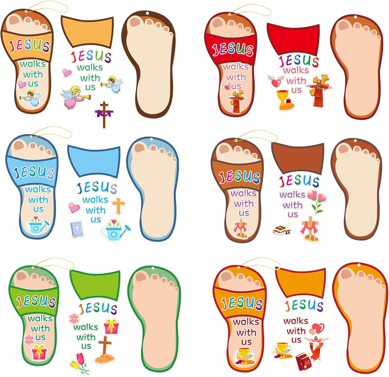 36 Religious Bible Crafts for Kids Jesus Walks on with Us Jesus Sandal ...