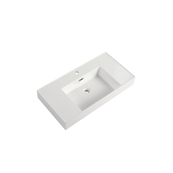 36" Resin Sink for Bathroom Vanity Setup | Contemporary Look for ...