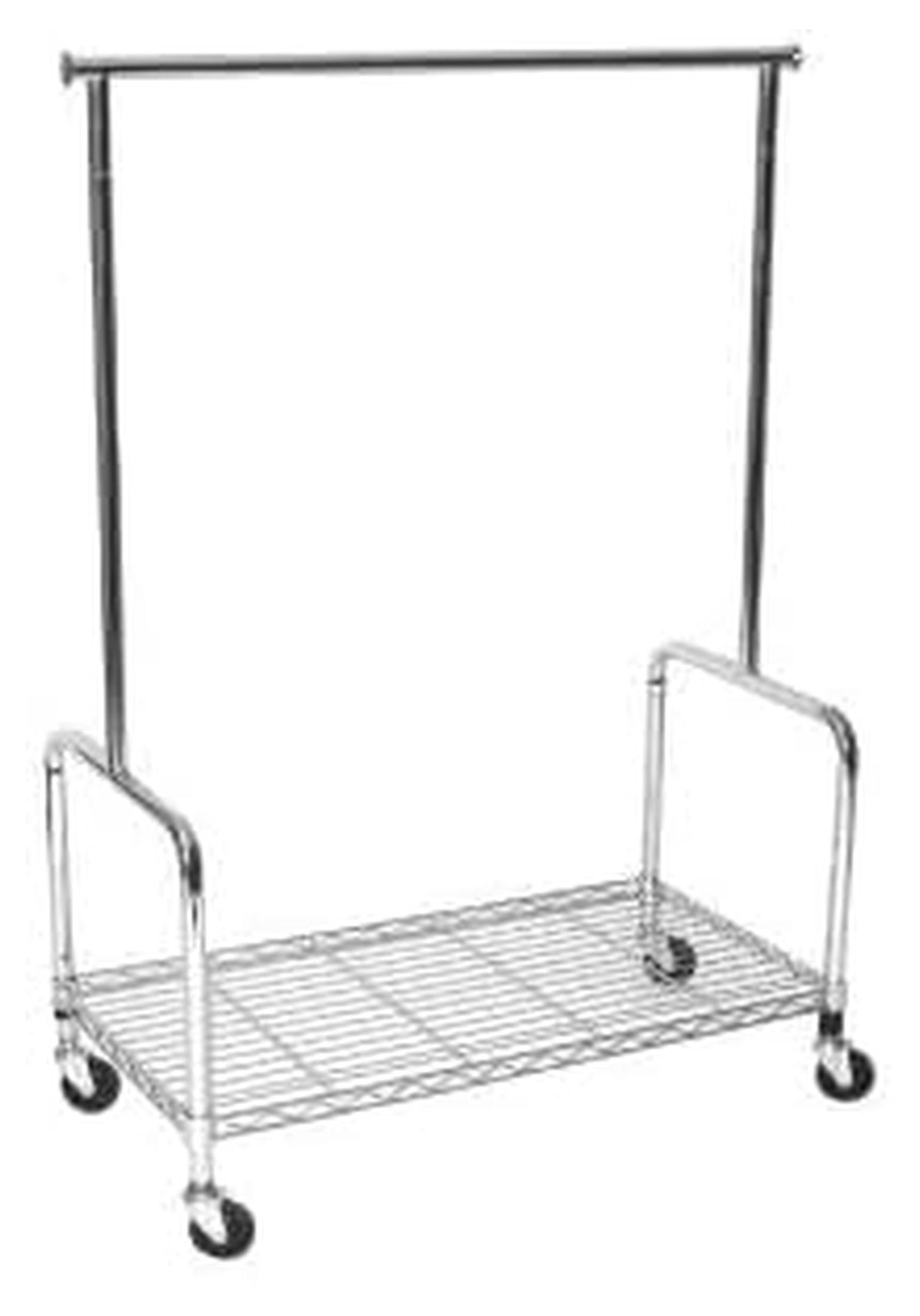 36" Rolling Garment Rack w/Shelf - Heavy Duty Adjustable Clothes Rack ...