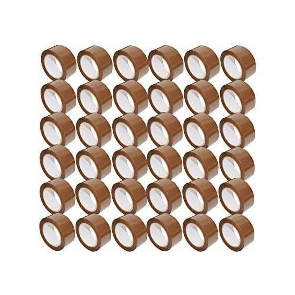 36 Rolls Brown Packing Tape Rolls, 110 Yard Length X 2 Inches Wide, 1 ...