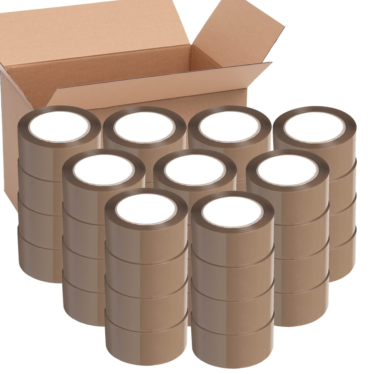 36 Rolls Brown/Tan Packaging Tape 2" x100 Yards(328'Feet) Packing Tape ...