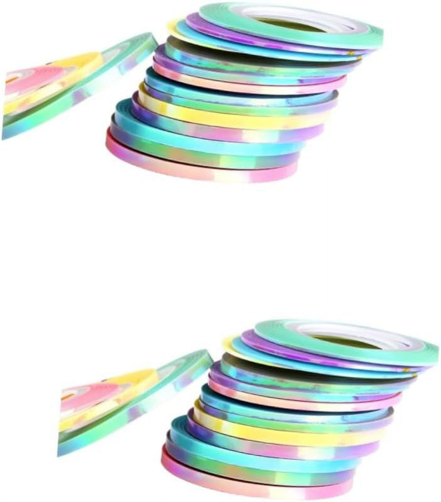 36 Rolls nail stickers metallic line stickers nail DIY tapes gold and ...