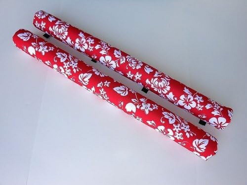 36" Roof Rack Pads Red Floral - Non Logo (Made in U.S.A.) AERO Pads ...