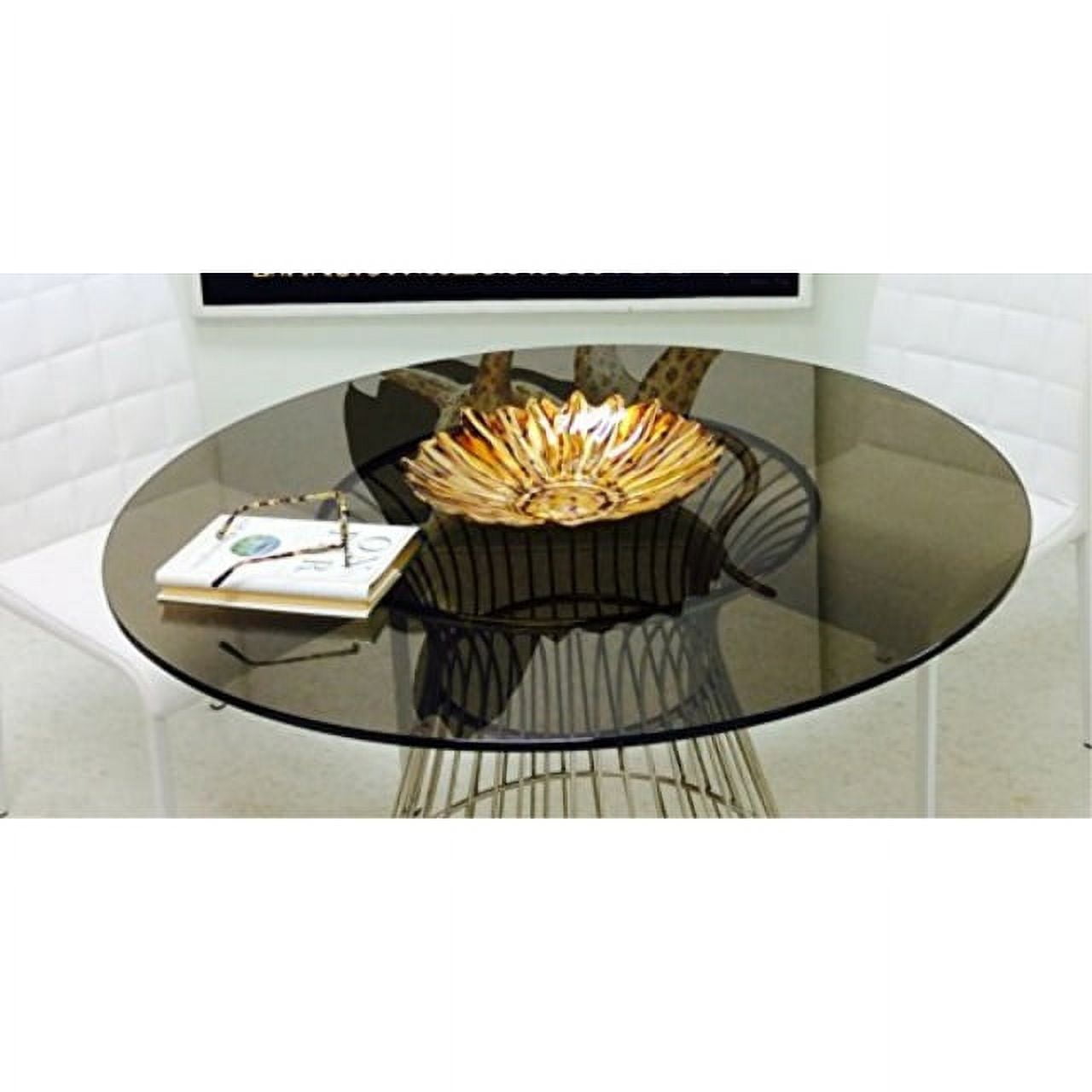 36" Round Bronze Tempered Glass Table Top By Spancraft Glass - Walmart.com