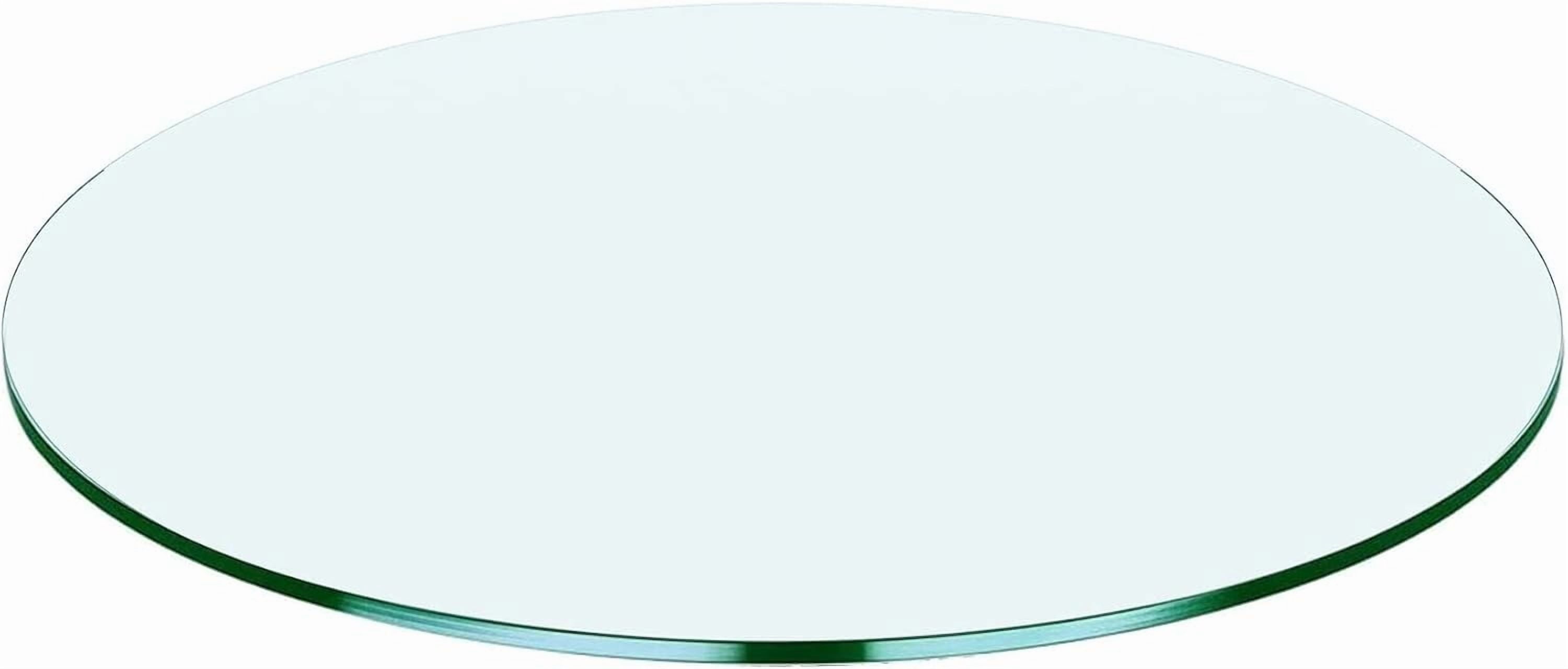 36" Round Glass Table Top - 1/4" Thick Flat Polish Edge Tempered Glass ...