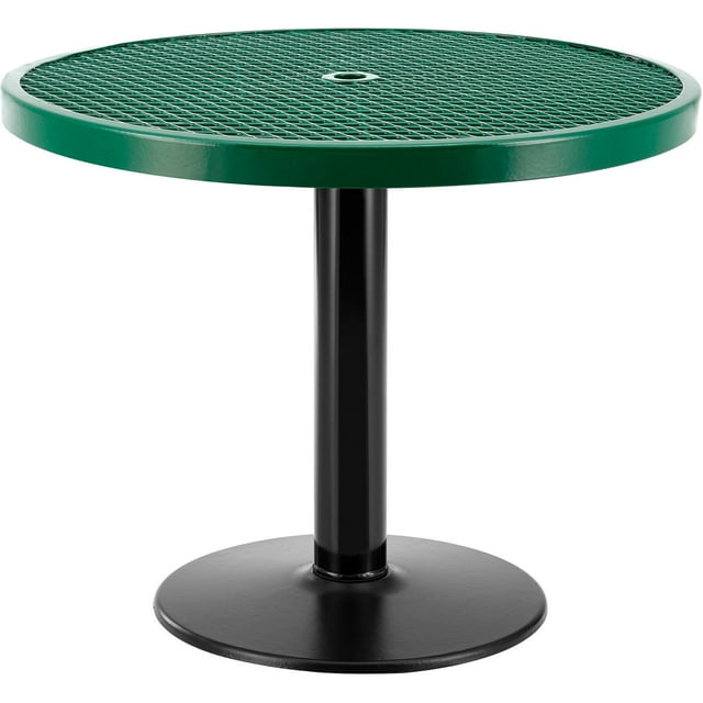 36" Round Outdoor Cafe Table with Pedestal Base, 29"H, Green - Walmart.com