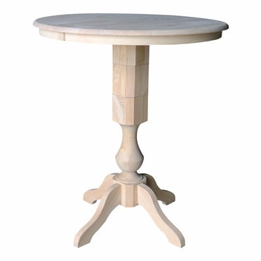 36" Round Pedestal Dining Table - White - Walmart.com