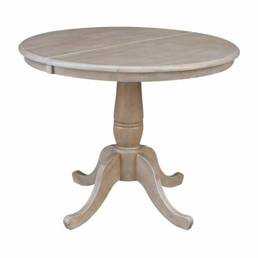 36" Round Pedestal Dining Table - White - Walmart.com
