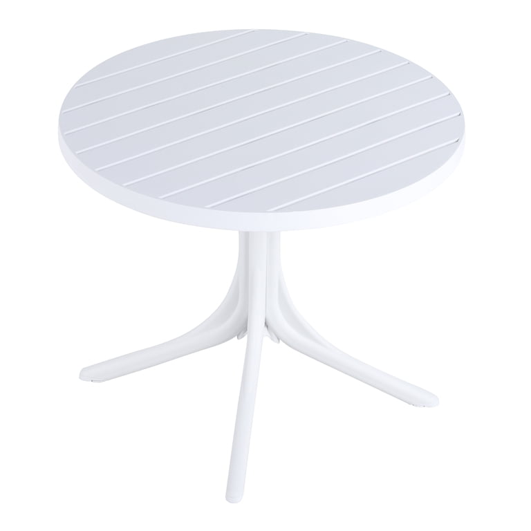 Outdoor White Plastic Round Table Outdoor Round Table QuellQuest