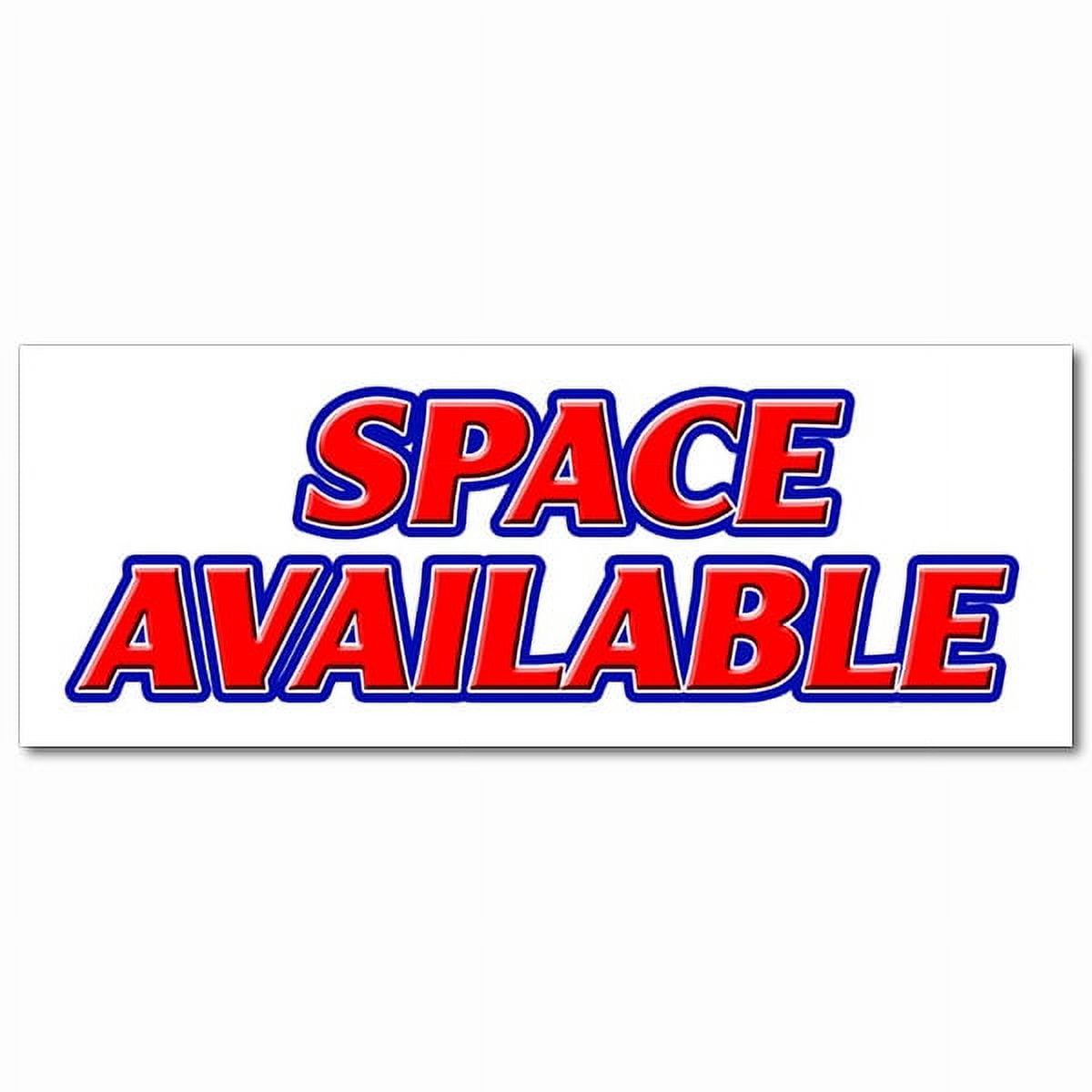 36" SPACE AVAILABLE DECAL sticker retail warehouse storage units ...