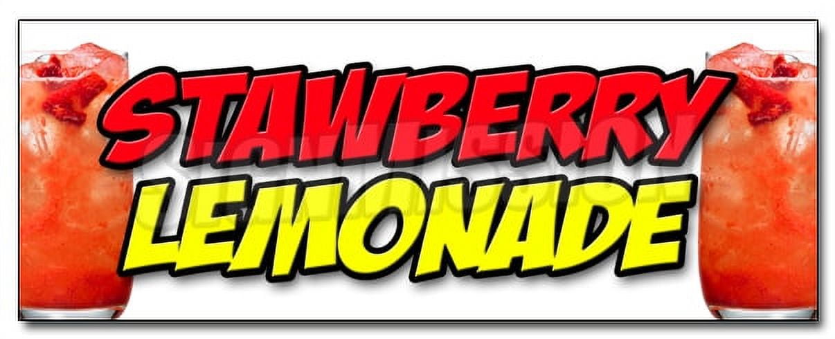 36" STRAWBERRY LEMONADE DECAL sticker ice cold refreshing homemade ...