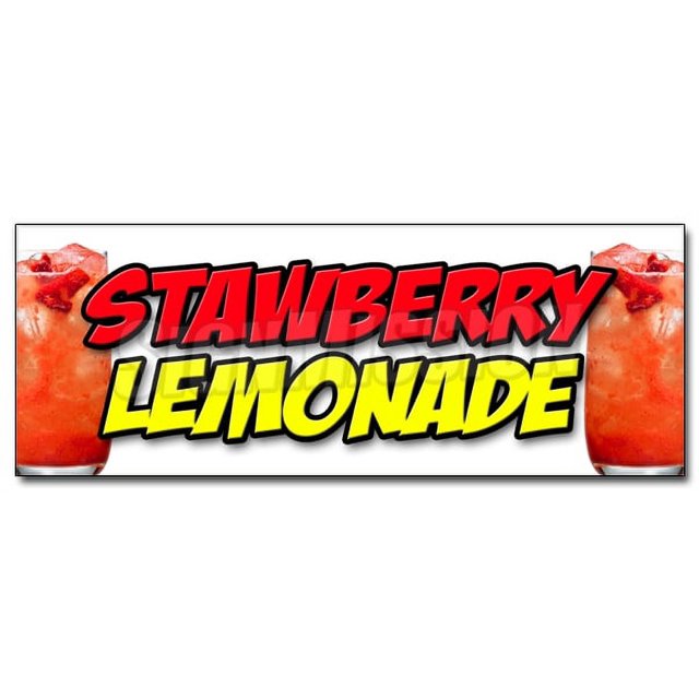 36" STRAWBERRY LEMONADE DECAL sticker ice cold refreshing homemade ...