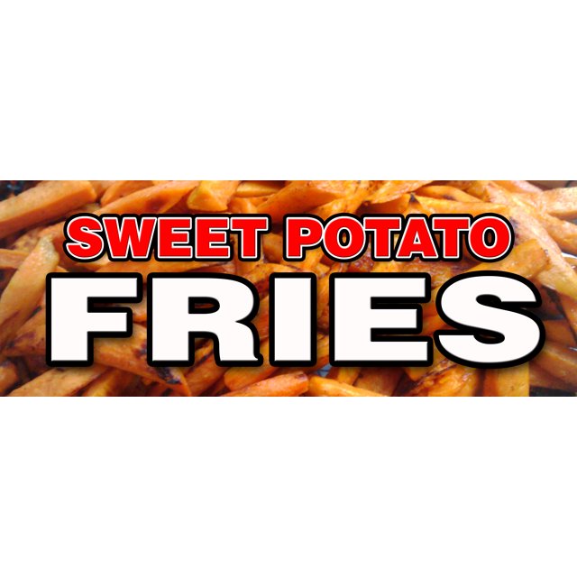 36" SWEET POTATO FRIES DECAL sticker hot crispy delicious french frys ...