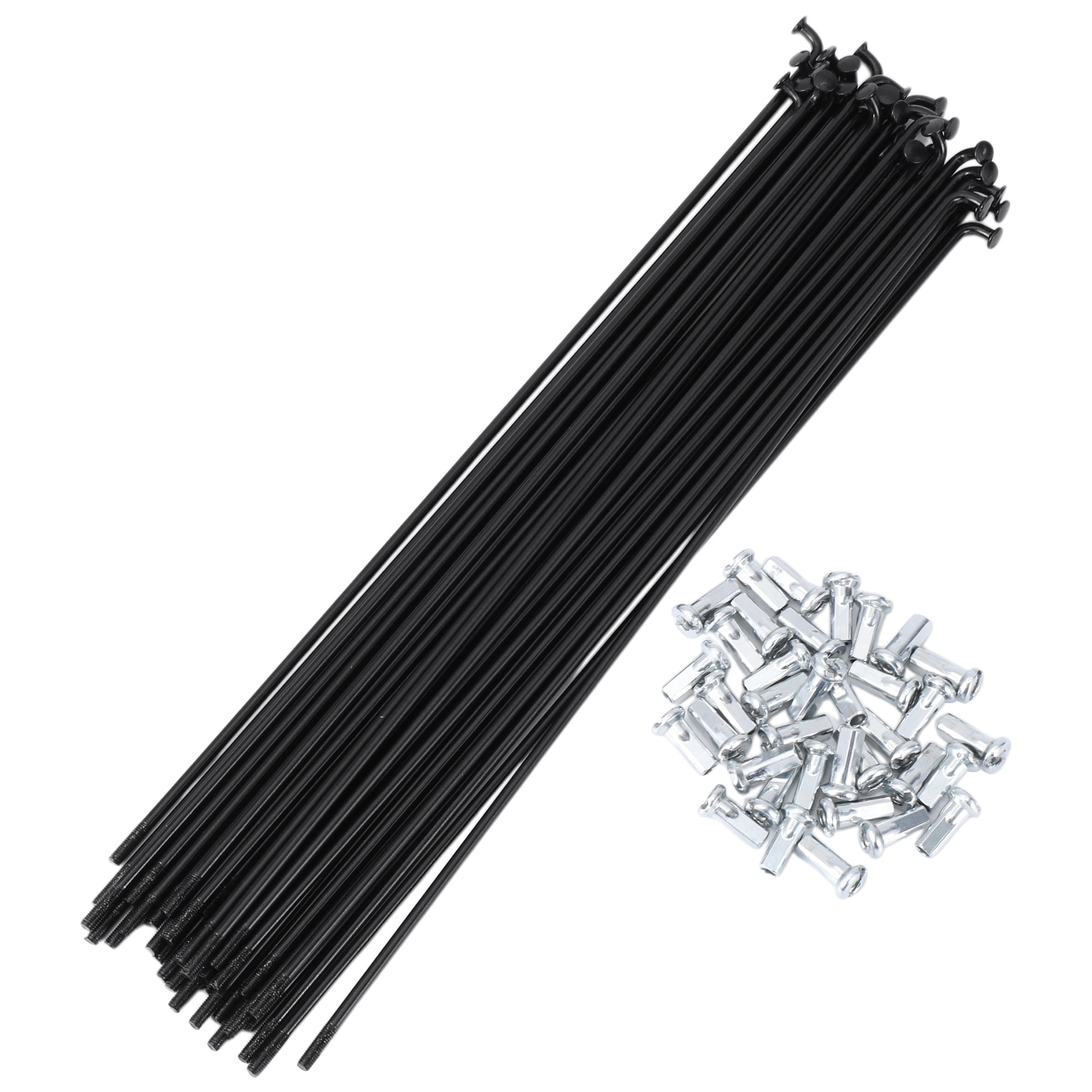 Unique Bargains 36 Set 12G Bicycle Spoke 12G Bike Wheel Spokes 45 Steel ...