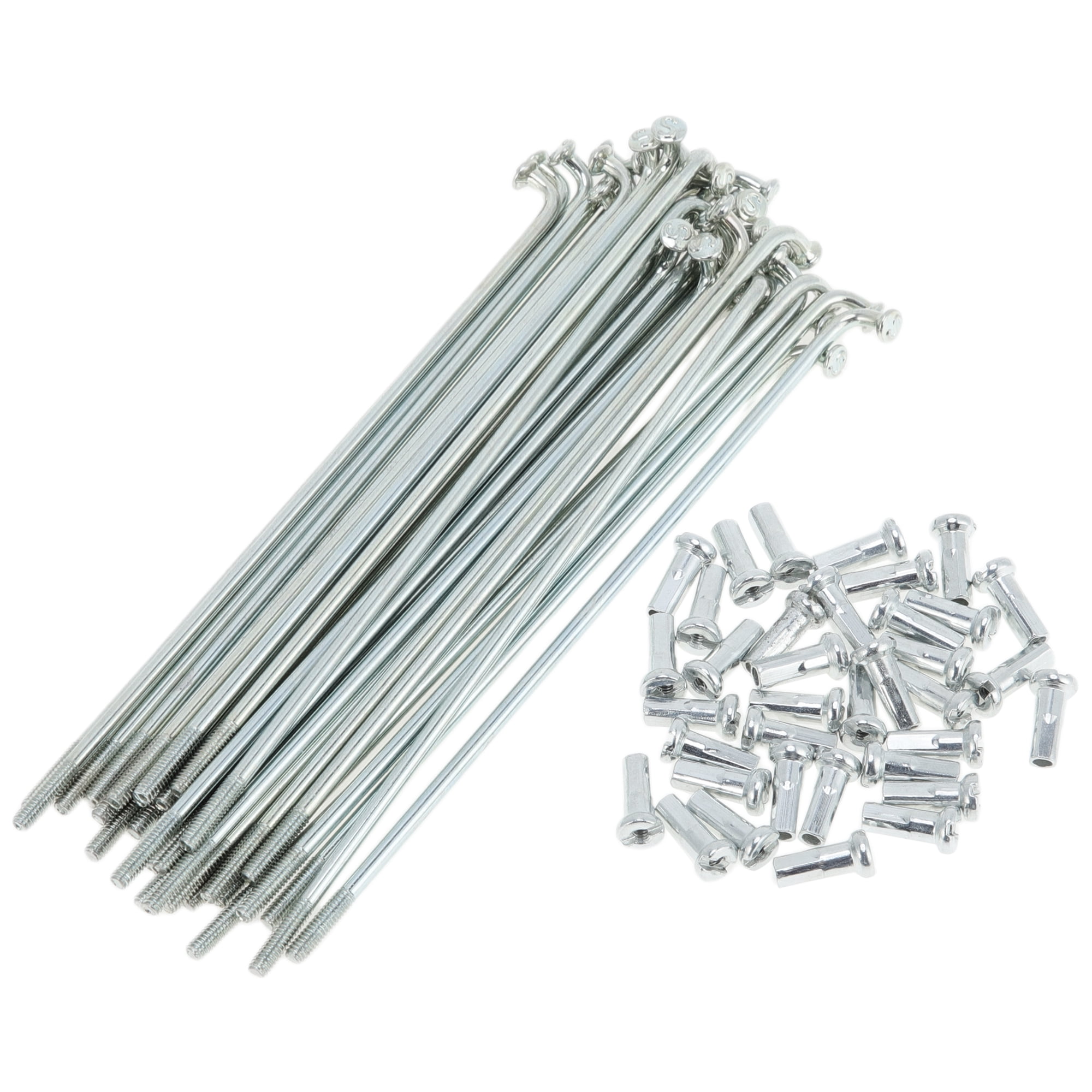 Unique Bargains 36 Set 14G Bicycle Spokes Bike Wheel Spokes Galvanized ...