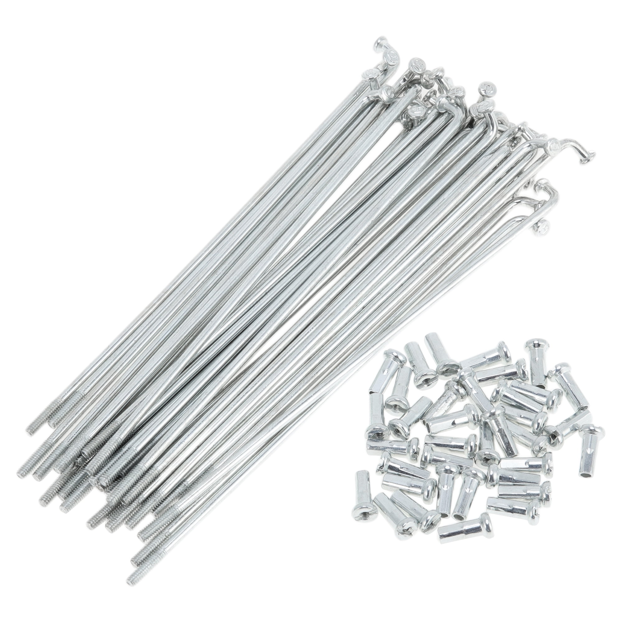 Unique Bargains 36 Set 14G Bicycle Spokes Bike Wheel Spokes Galvanized ...