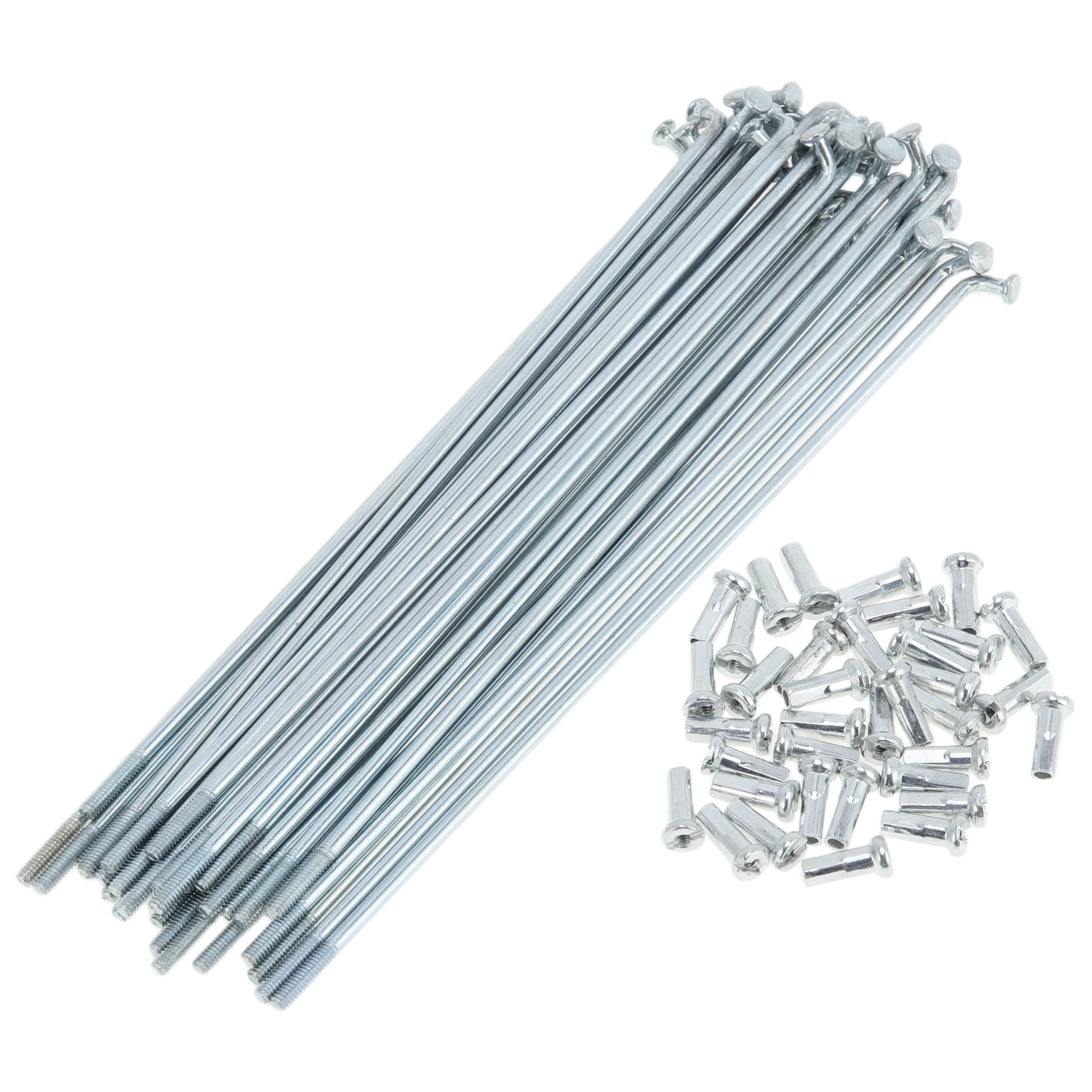 Unique Bargains 36 Set 14G Bicycle Spokes Bike Wheel Spokes Galvanized ...