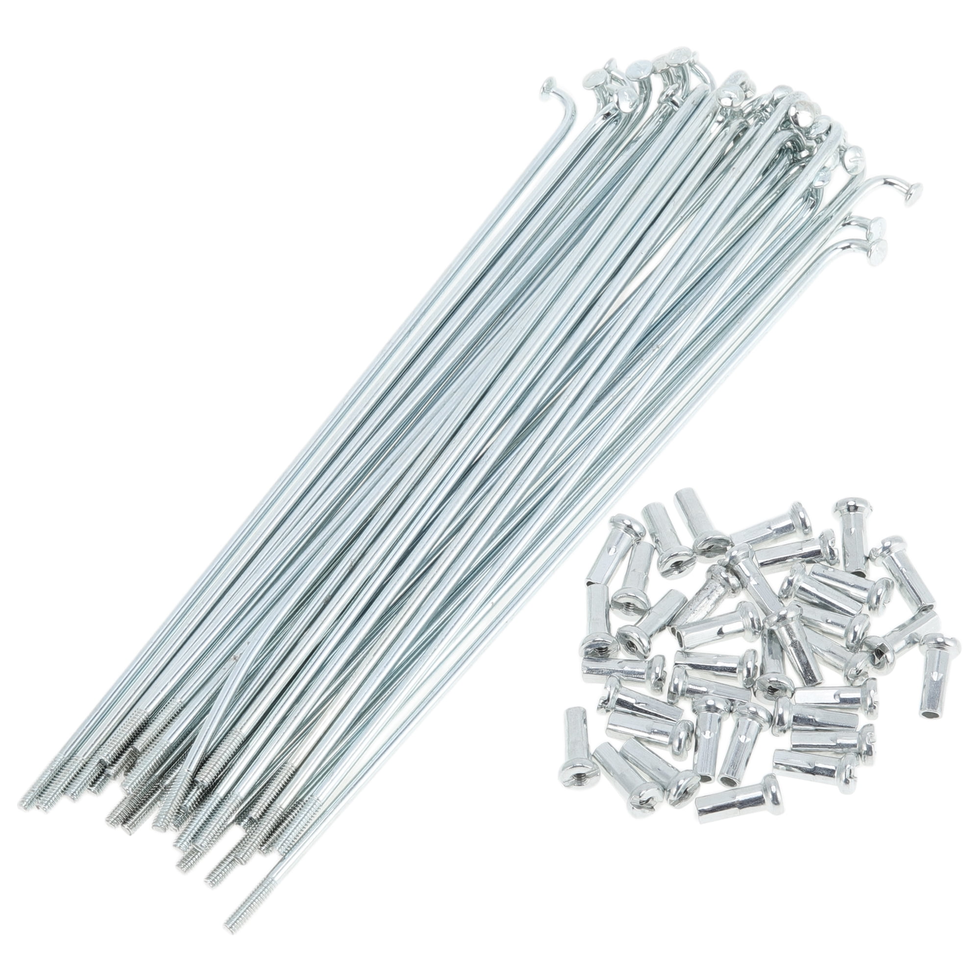 Unique Bargains 36 Set 14G Bicycle Spokes Bike Wheel Spokes Galvanized ...