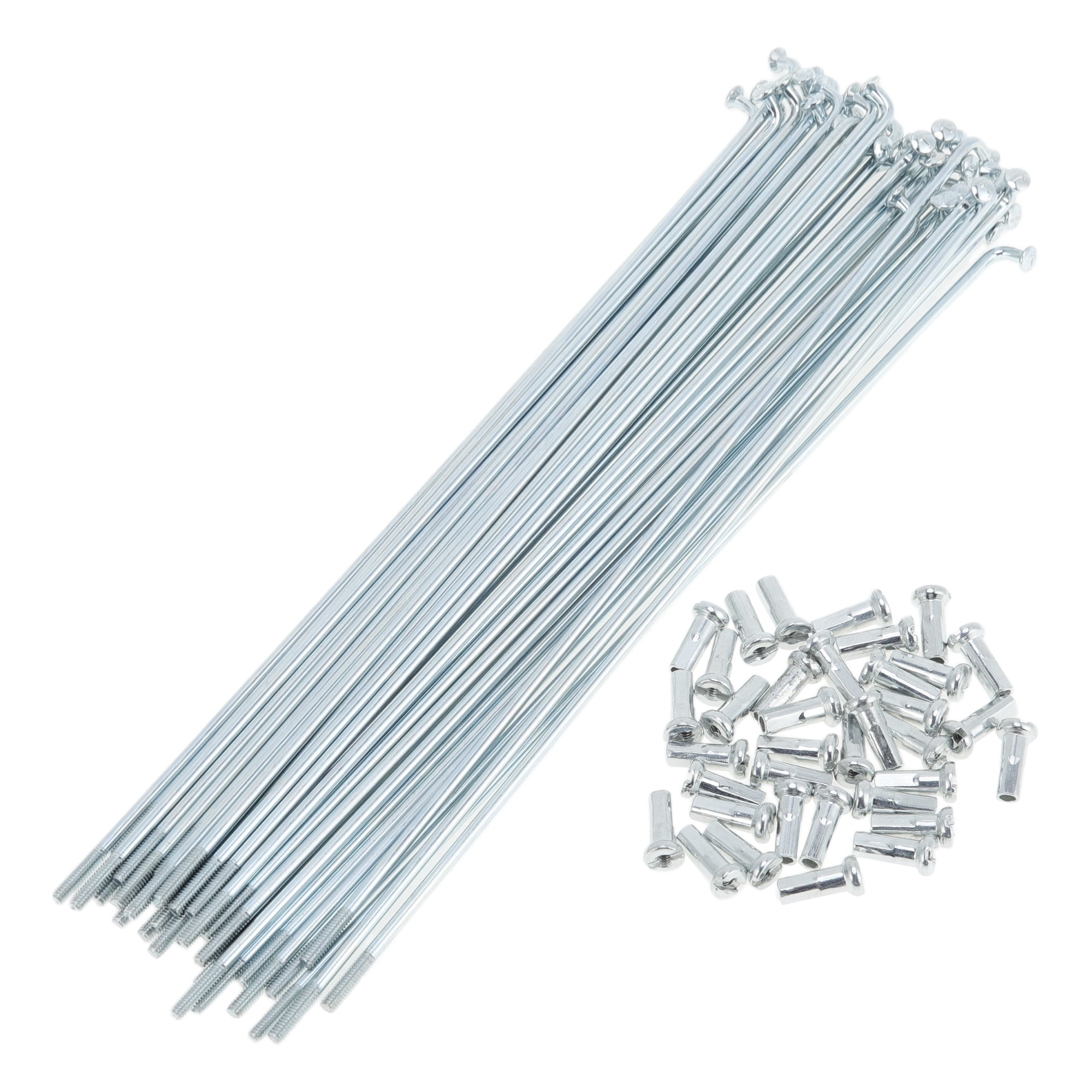 Unique Bargains 36 Set 14G Bicycle Spokes Bike Wheel Spokes Galvanized ...