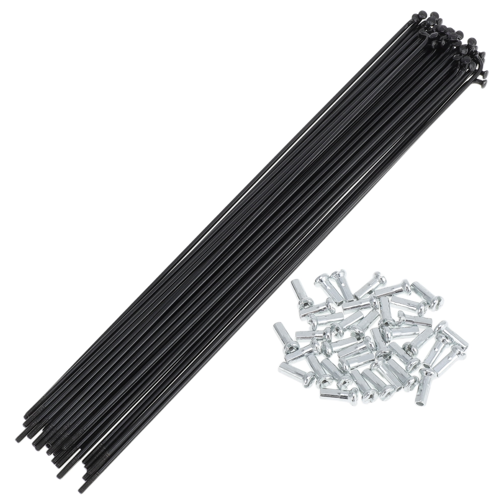 36 Set 14G Bicycle Spokes 225mm Bike Wheel Spokes Carbon Steel Black ...
