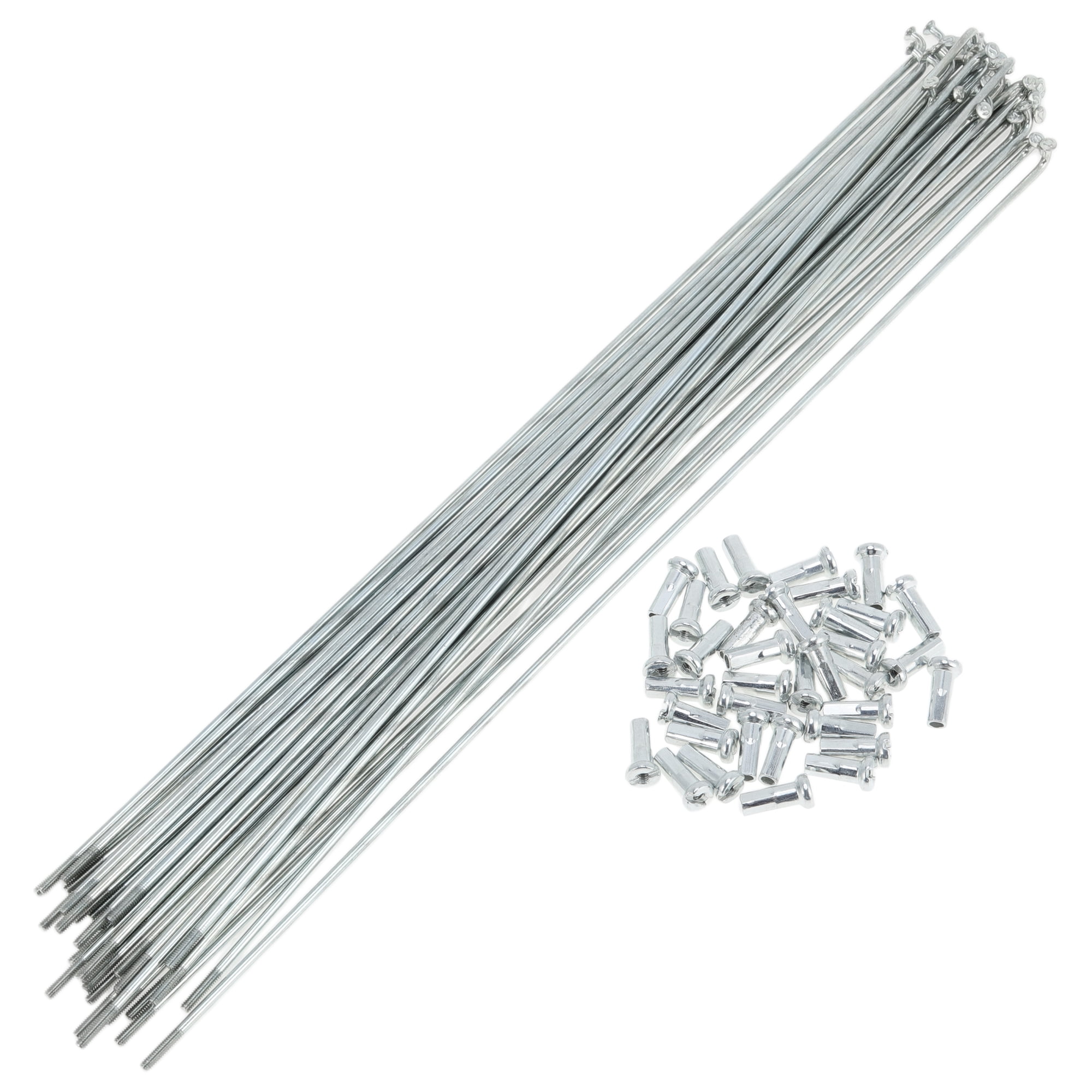 Unique Bargains 36 Set 14G Bicycle Spokes Bike Wheel Spokes Galvanized ...