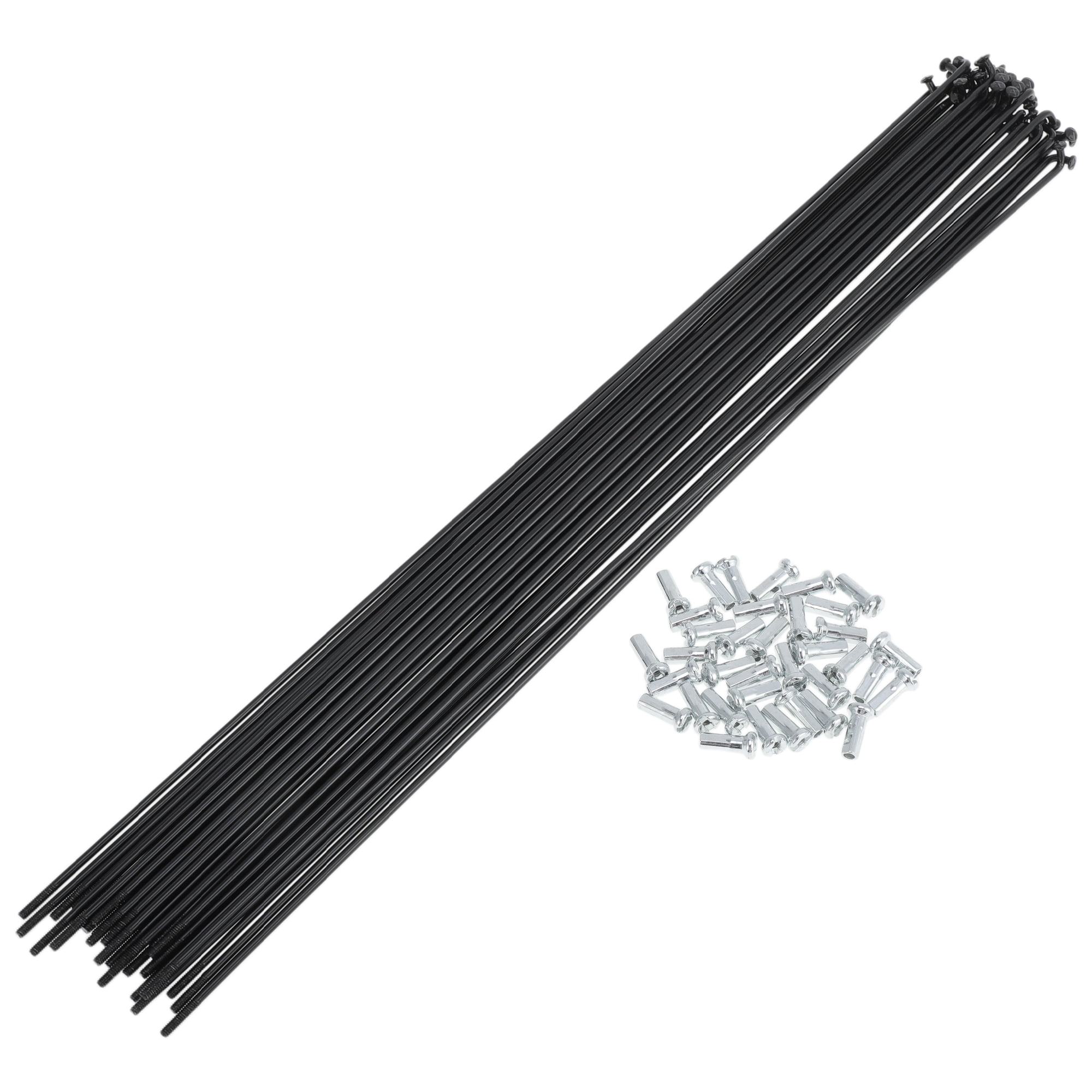 36 Set 14G Bicycle Spokes 295mm Bike Wheel Spokes Carbon Steel Black ...
