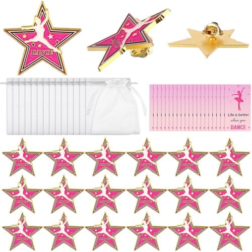 36 Sets Ballet Dance Gifts Ballet Star Lapel Pins with Inspirational ...