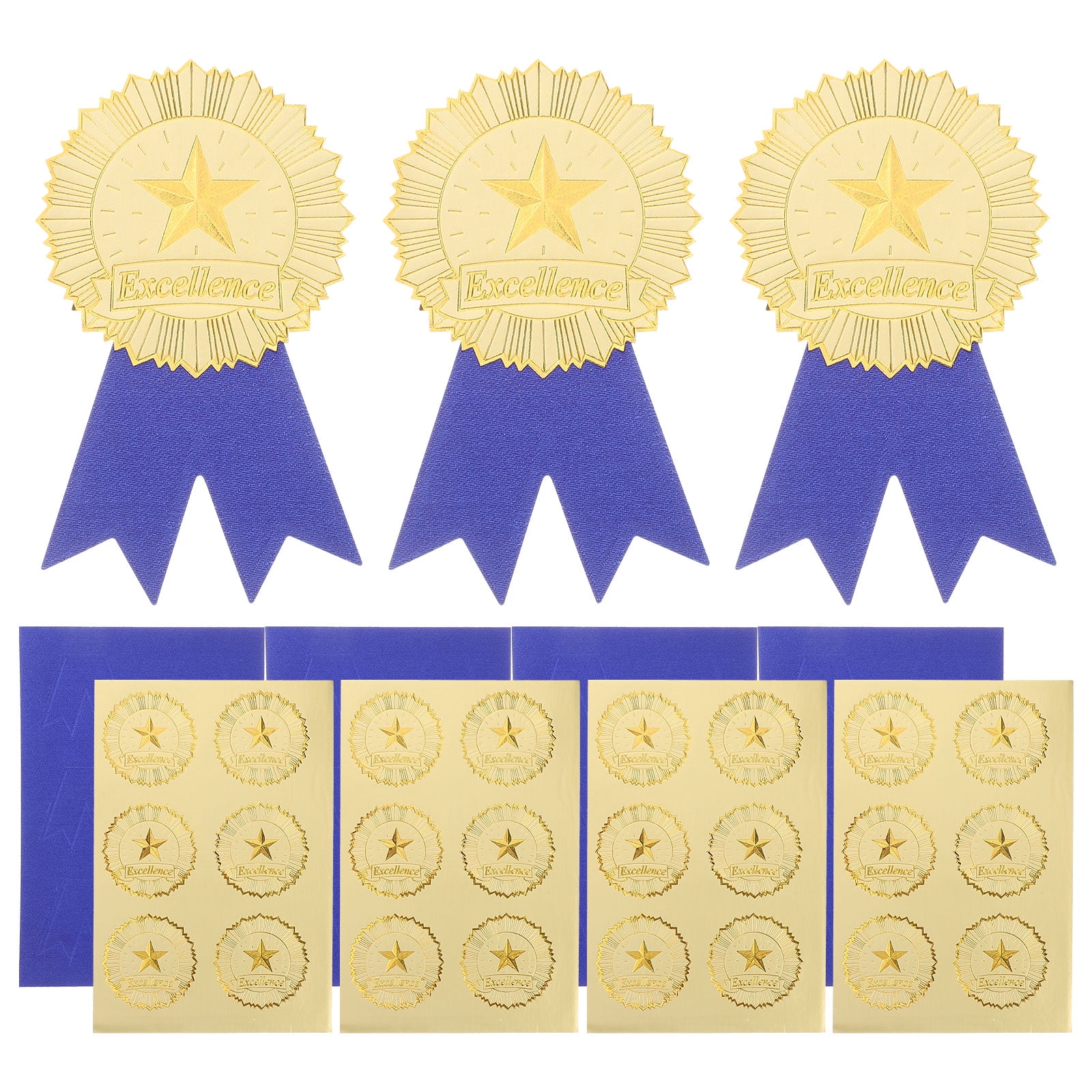 36 Sets Certificate Seal Ribbons Award Medal Sticker - Walmart.com