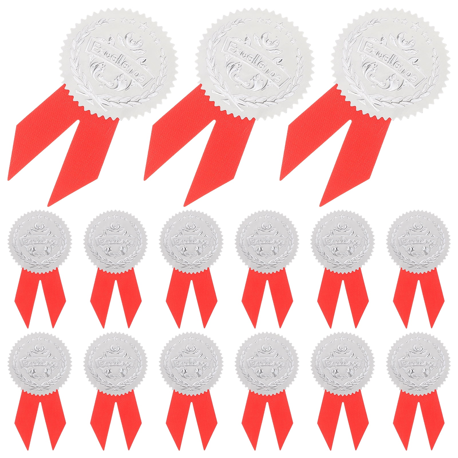 OUNONA 36 Sets Adhesive Embossed Seals Stickers for Certificate Decor ...