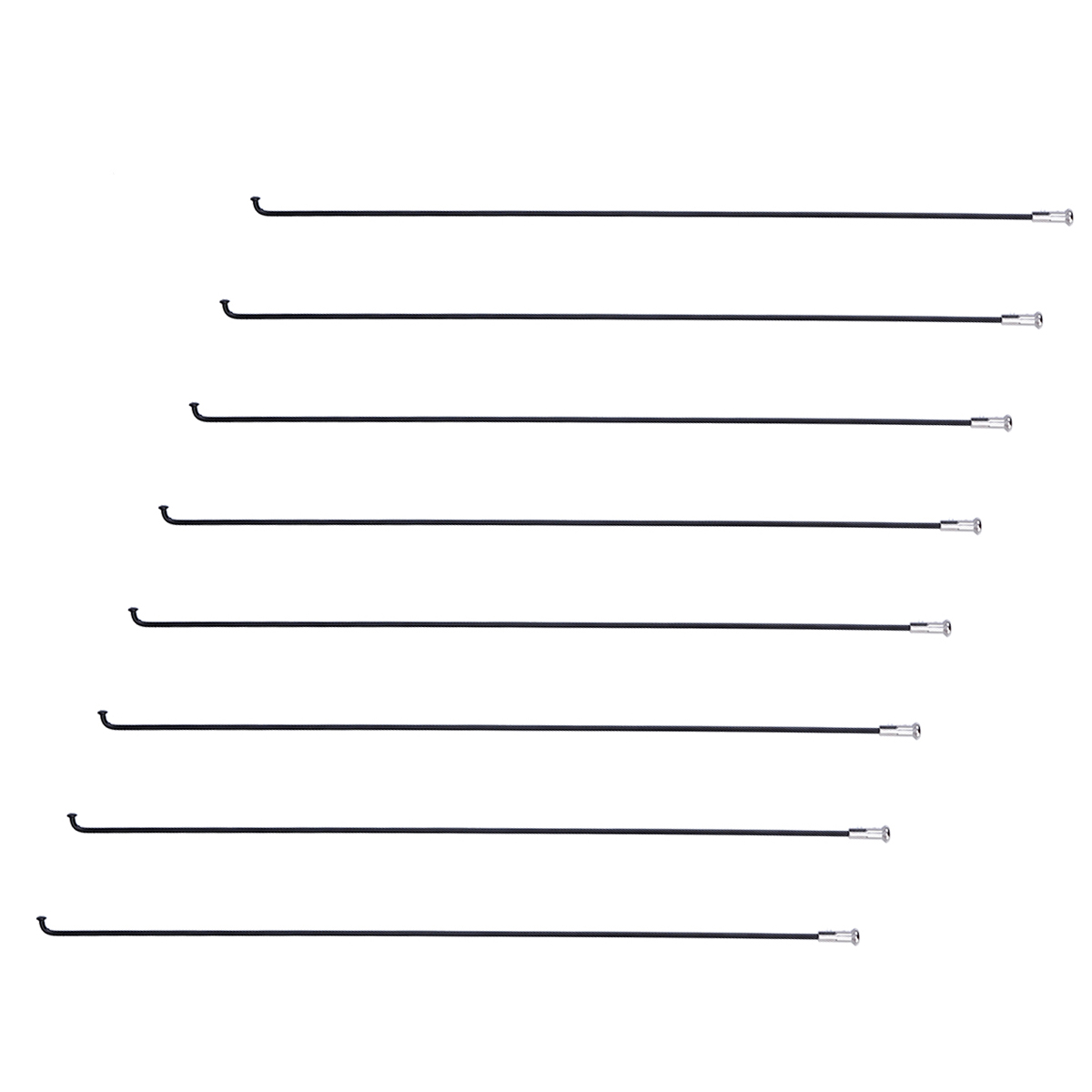 OUNONA Steel Spokes with Nipples for Bike 36 Sets 14G J Bend Durable ...