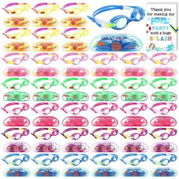 36 Sets Swim Goggles Gifts Bulk with Thank You Cards for Pool Party ...